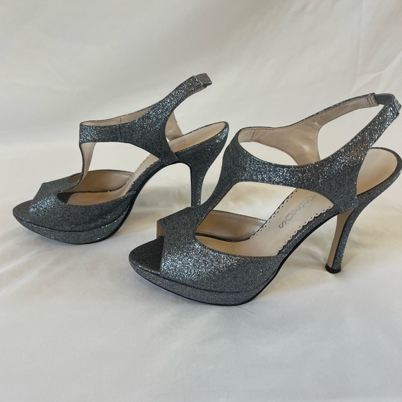 Caparros | Shoes | Caparros Daniella In Mercury Glitz Grey Sparkly Heel ...